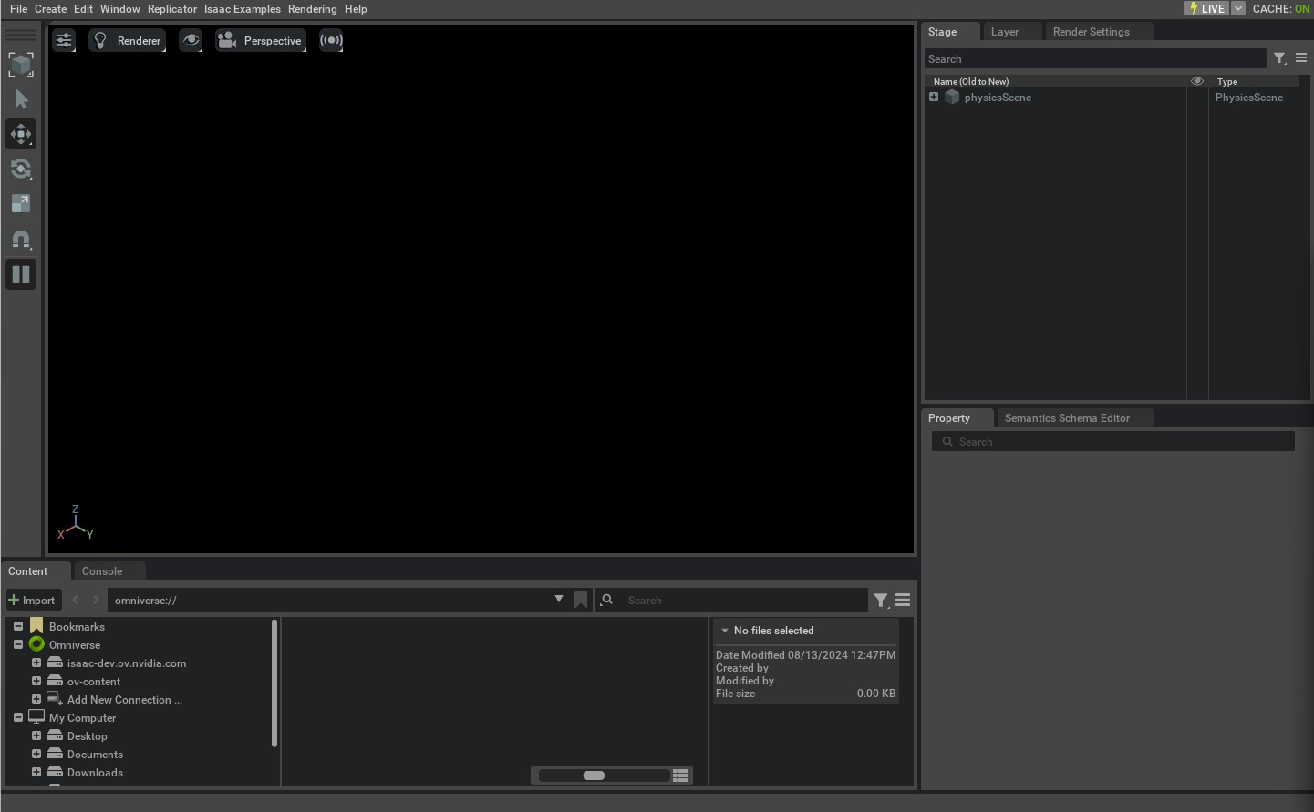 Creating an empty scene — Isaac Lab Documentation